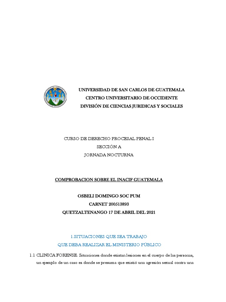 INACIF | PDF | Ciencia forense | Violación