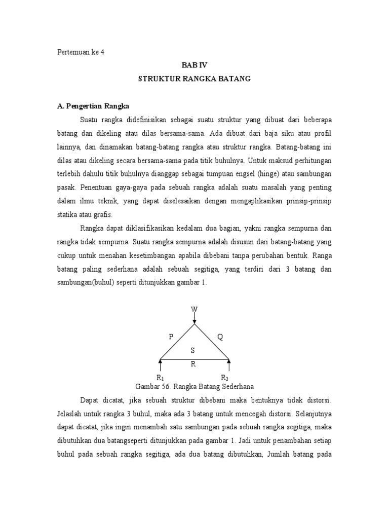 Minggu 4 - Struktur Rangka | PDF