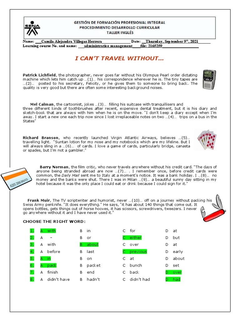Travel Essentials for Creatives | PDF