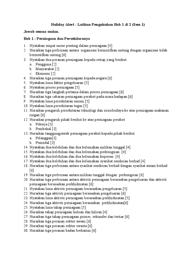 Soalan PP Cuti | PDF
