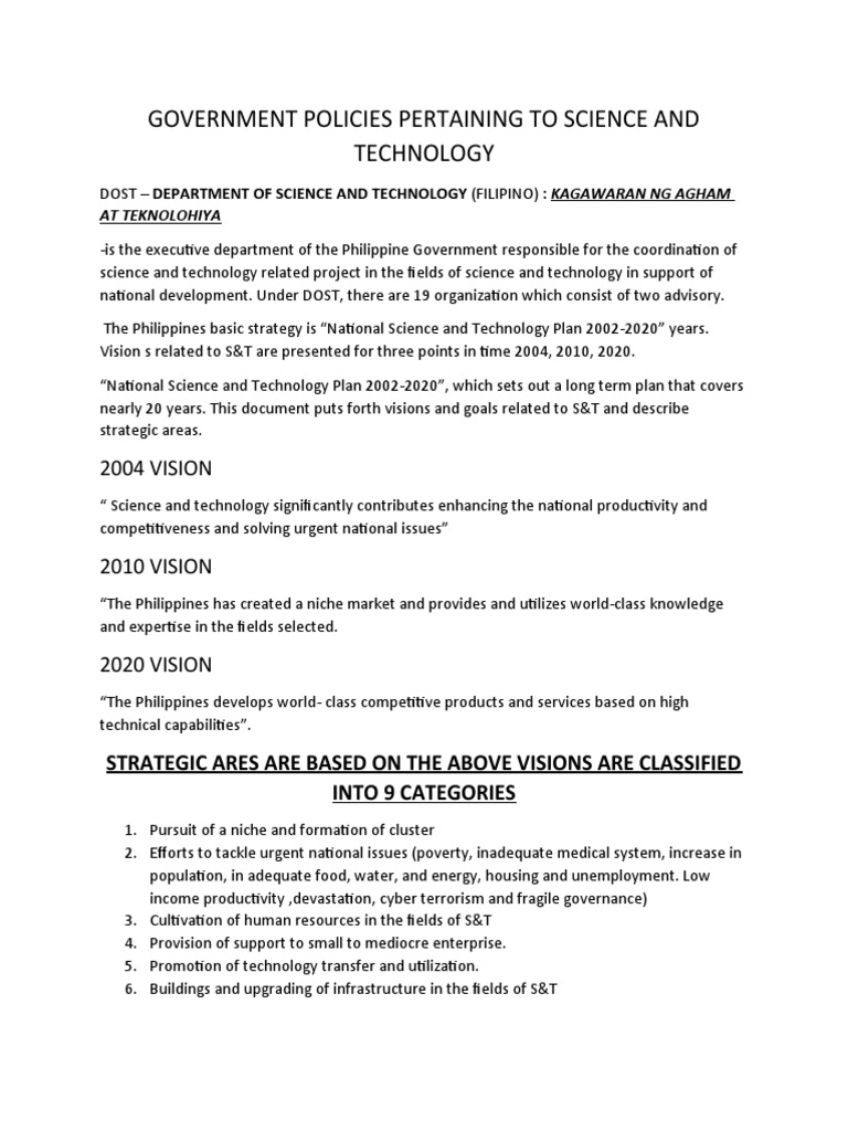03-08-21 Sts Government Policies Pertaining To Science and Technology ...