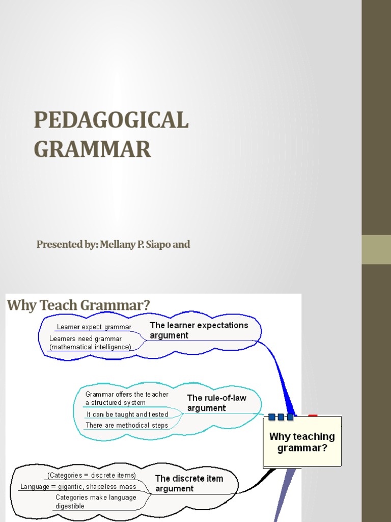 Pedagogical Grammar Report | Download Free PDF | Grammar | Pedagogy