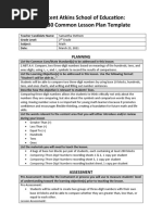 Benchmark Fractions Lesson Plan | PDF | Educational Assessment | Lesson ...