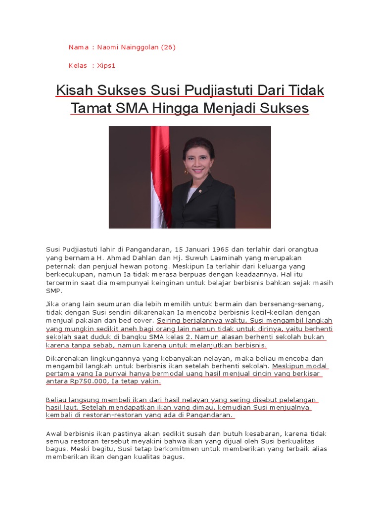 Kisah Susi Pudjiastuti | PDF