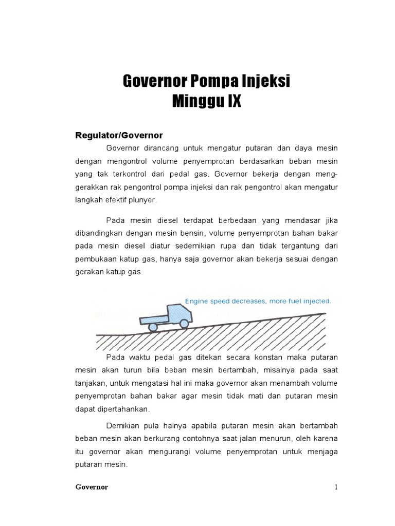 Materi TMD MG10 Governor | PDF