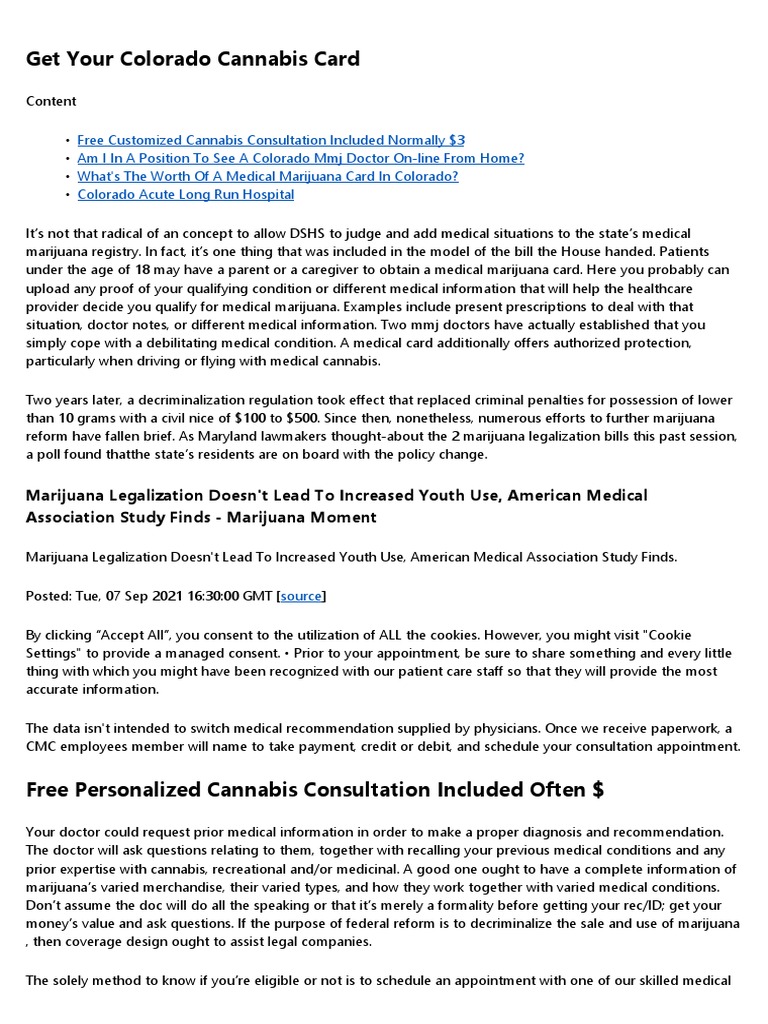 22561the Means To Get A Colorado Medical Marijuana Card | PDF ...