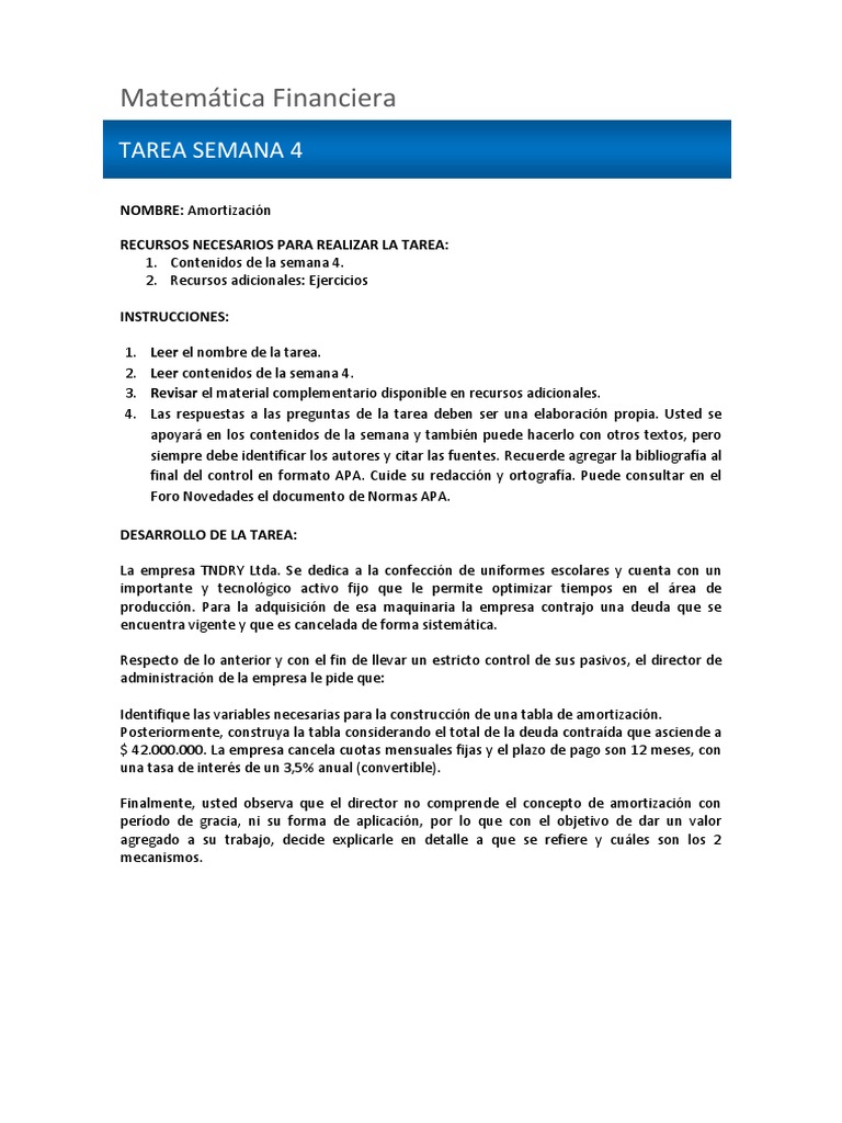 Amortización y Período de Gracia | PDF | Amortización (Negocio)