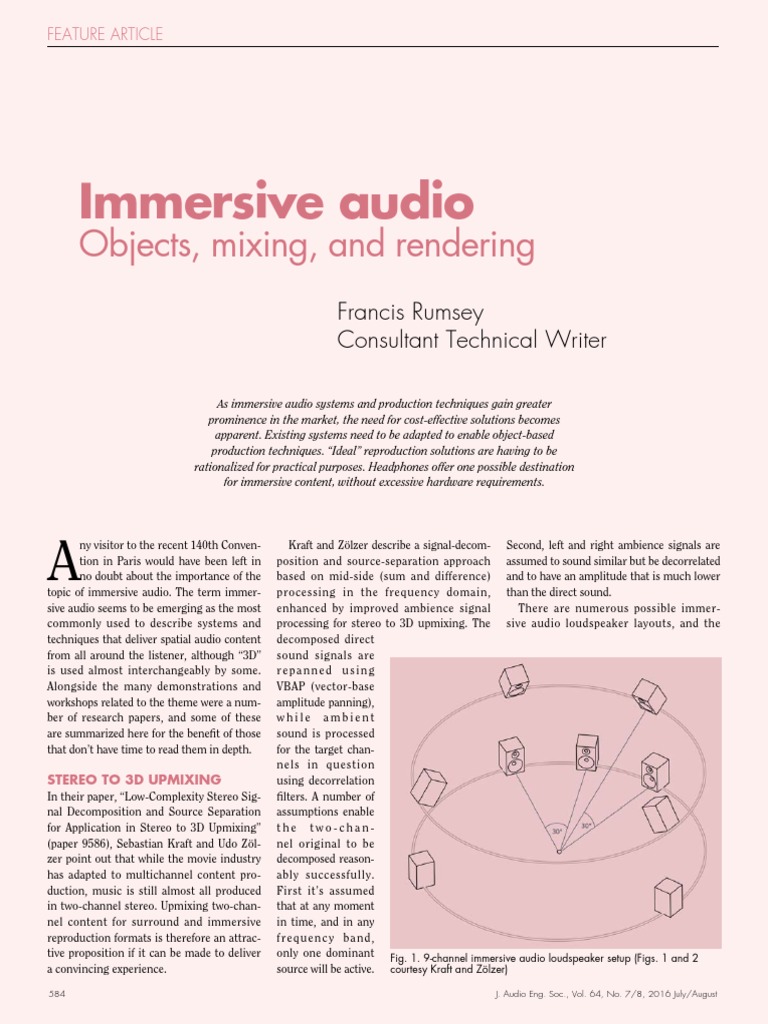 2 AES Immersive | PDF | Loudspeaker | Recording