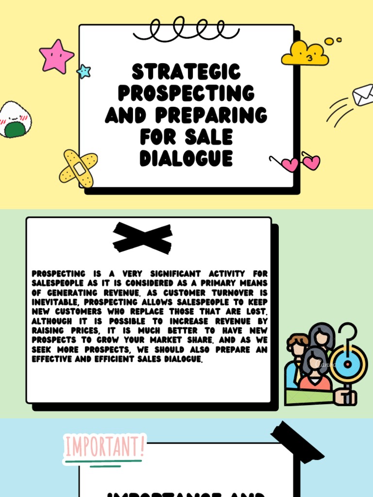Strategic Prospecting and Preparing For Sale Dialogue - Group 5 ...