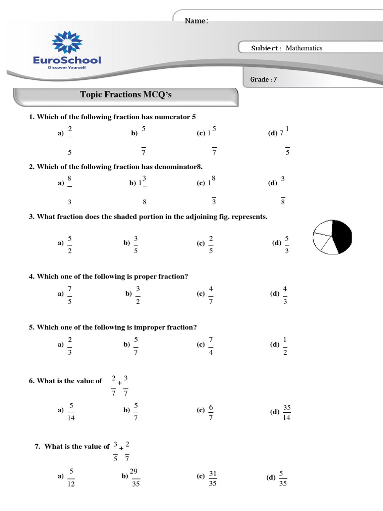 Grade 7 Math Fractions Recap | PDF | Science | Mathematical Notation