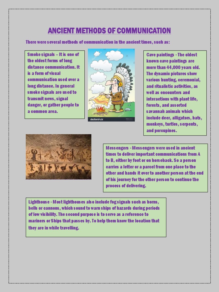 Ancient Communication Methods Explained | PDF