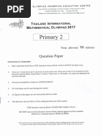 TIMO Answer Sheet | PDF | Mathematics