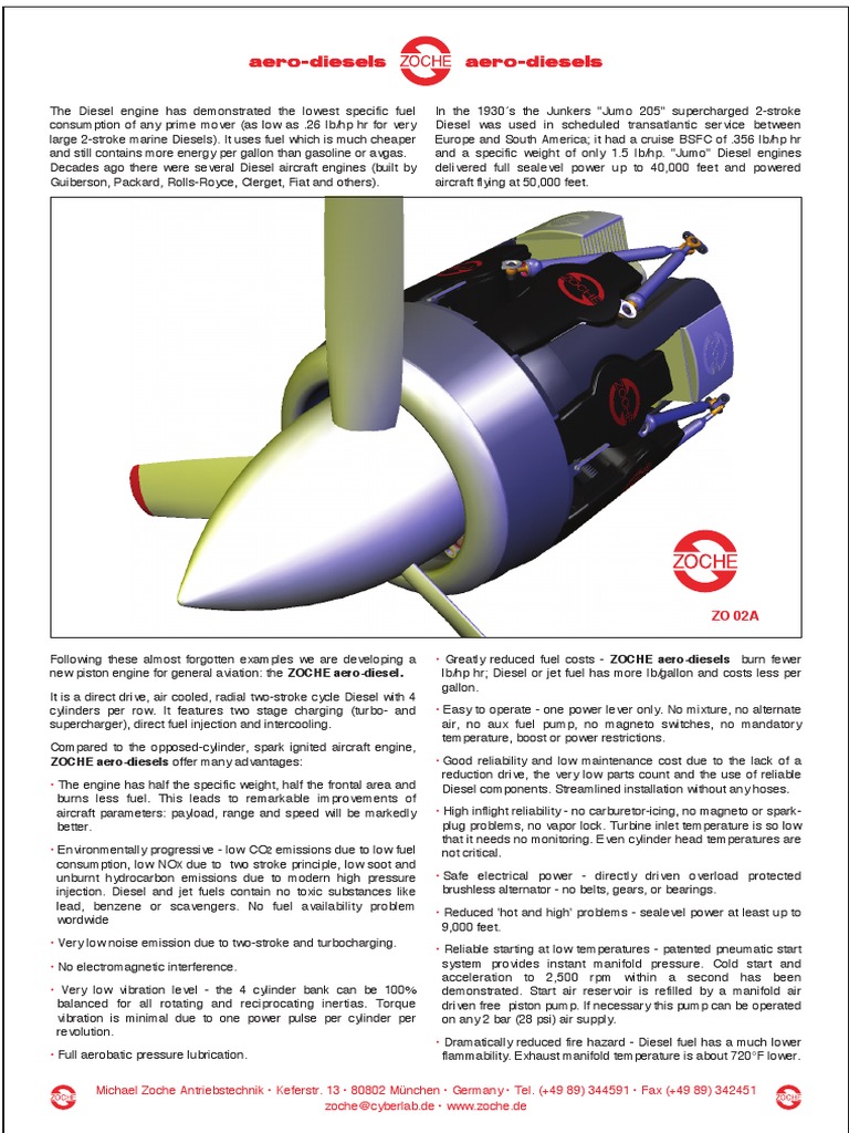ZOCHE Aero-Diesel | PDF | Diesel Engine | Turbocharger