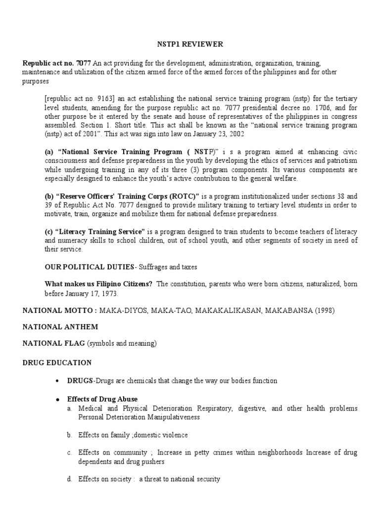 NSTP1 Midterm Exam Pointers To Review | PDF | Disaster Risk Reduction ...
