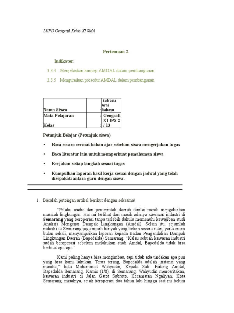 LKPD SDA 2 Fix | PDF