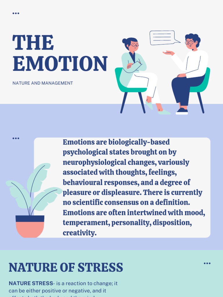 THE Emotion: Nature and Management | PDF | Self Esteem | Stress (Biology)