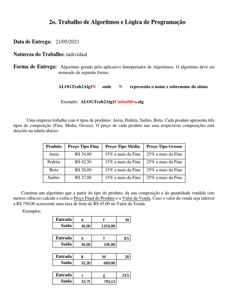 Trab2 ALOG Atualizado | PDF