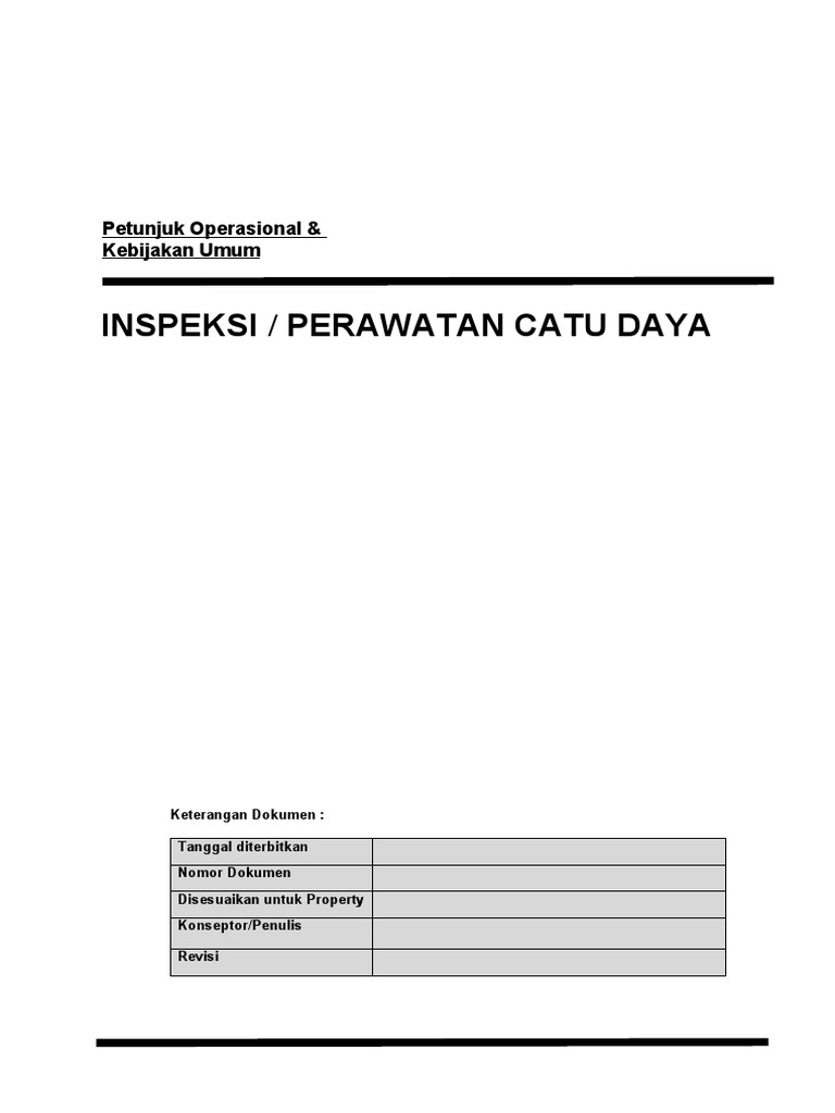 Inspeksi Catu Daya | PDF