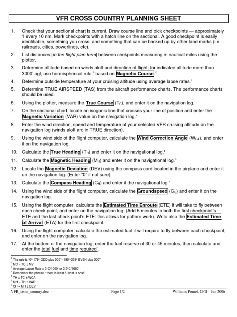 VFR Cross Country | PDF | Compass | Navigation