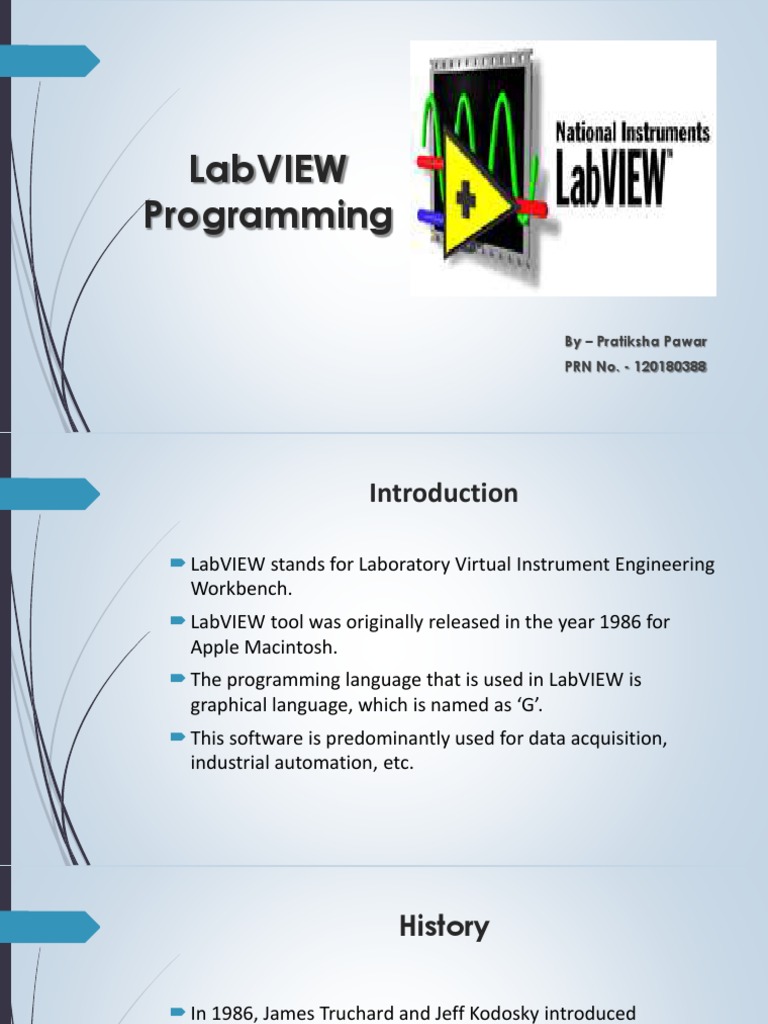 LabVIEW PPT Presentation | Download Free PDF | Data Type | Computer ...