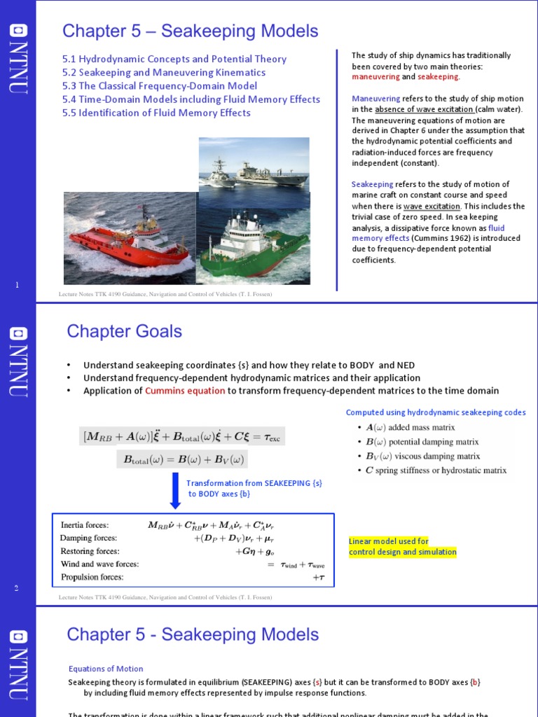 Chapter 5 - Seakeeping Models | PDF | Damping | Fluid Dynamics