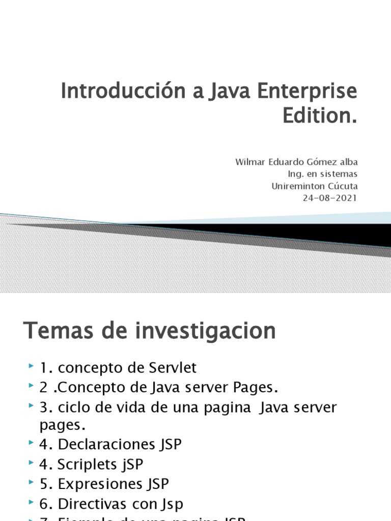 Introducción A Java Enterprise Edition | PDF | Programación de computadoras | Arquitectura de ...