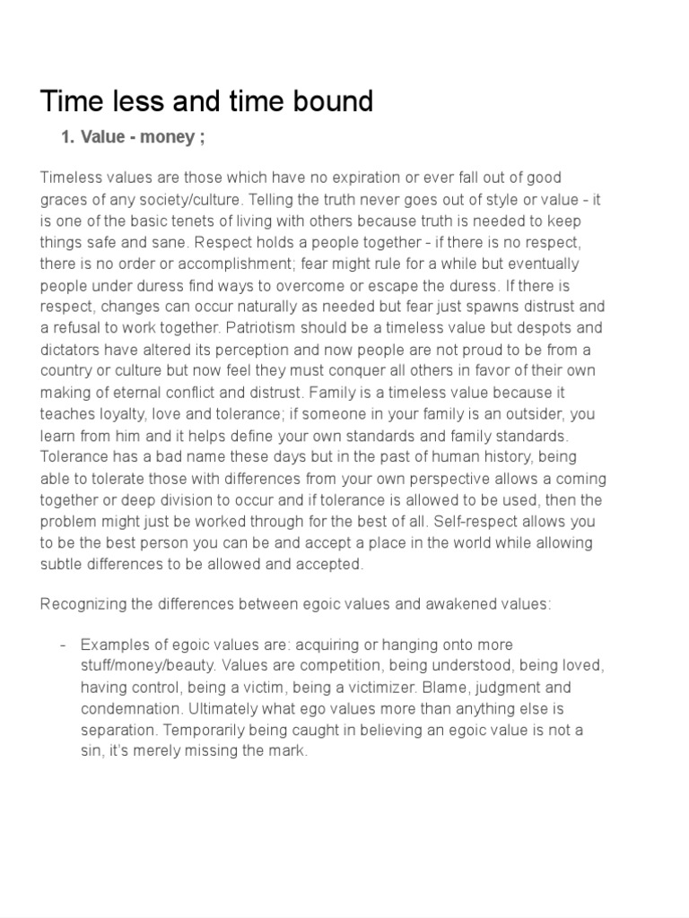 Timeless - Timebound | PDF