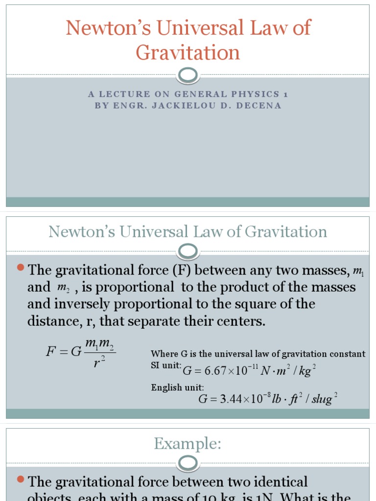 Understanding Gravitational Constant G | PDF | Power (Physics) | Force