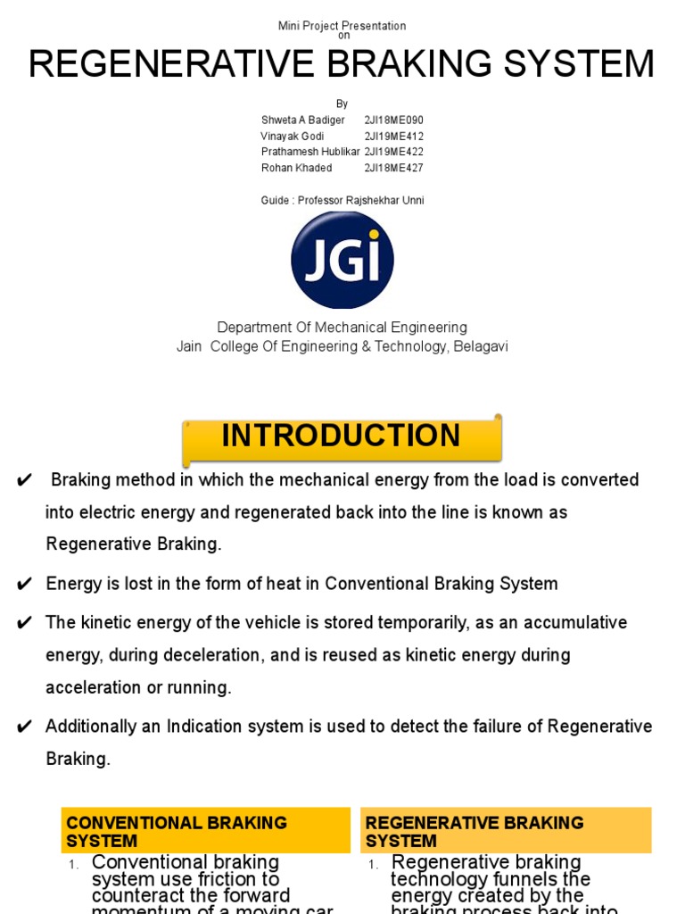 Regenerative Braking System | PDF | Brake | Engines