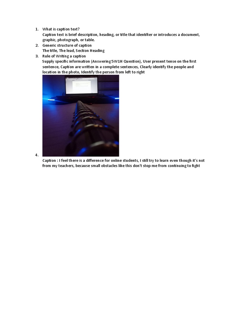 How to Write Effective Captions | PDF | Self-Improvement
