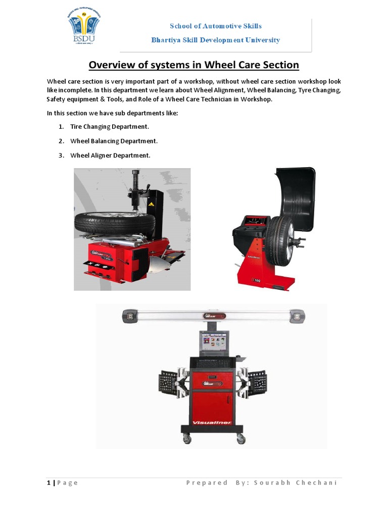 P02 - Overview of Systems in Wheel Care Section | PDF | Technology ...