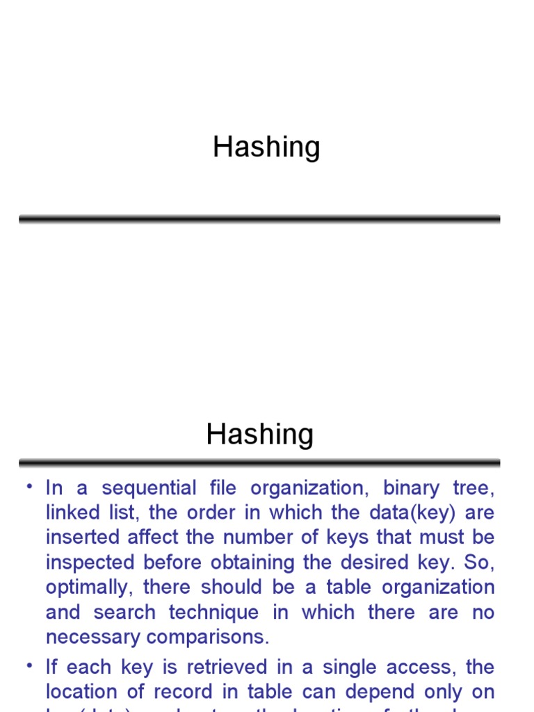 Hashing PPT For Student | PDF | Database Index | Array Data Structure