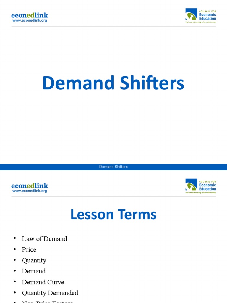 Demand Shifters | PDF | Demand | Supply And Demand