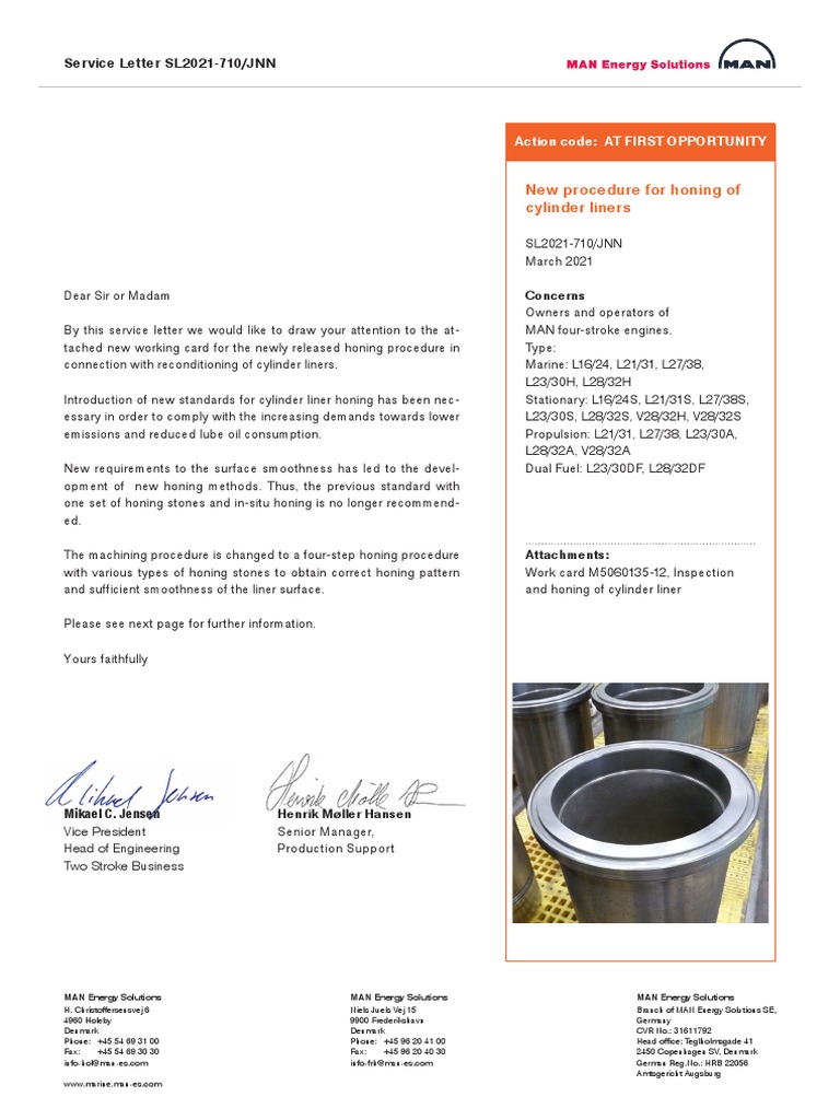 New Cylinder Liner Honing Procedure | PDF | Vehicle Parts | Engines