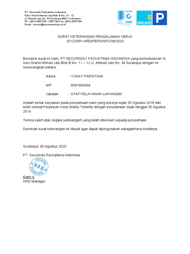 Paklaring 1 | PDF | Bisnis