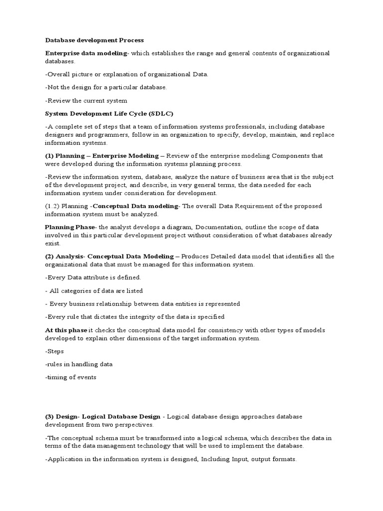 Note Database Development Process | PDF | Databases | Conceptual Model