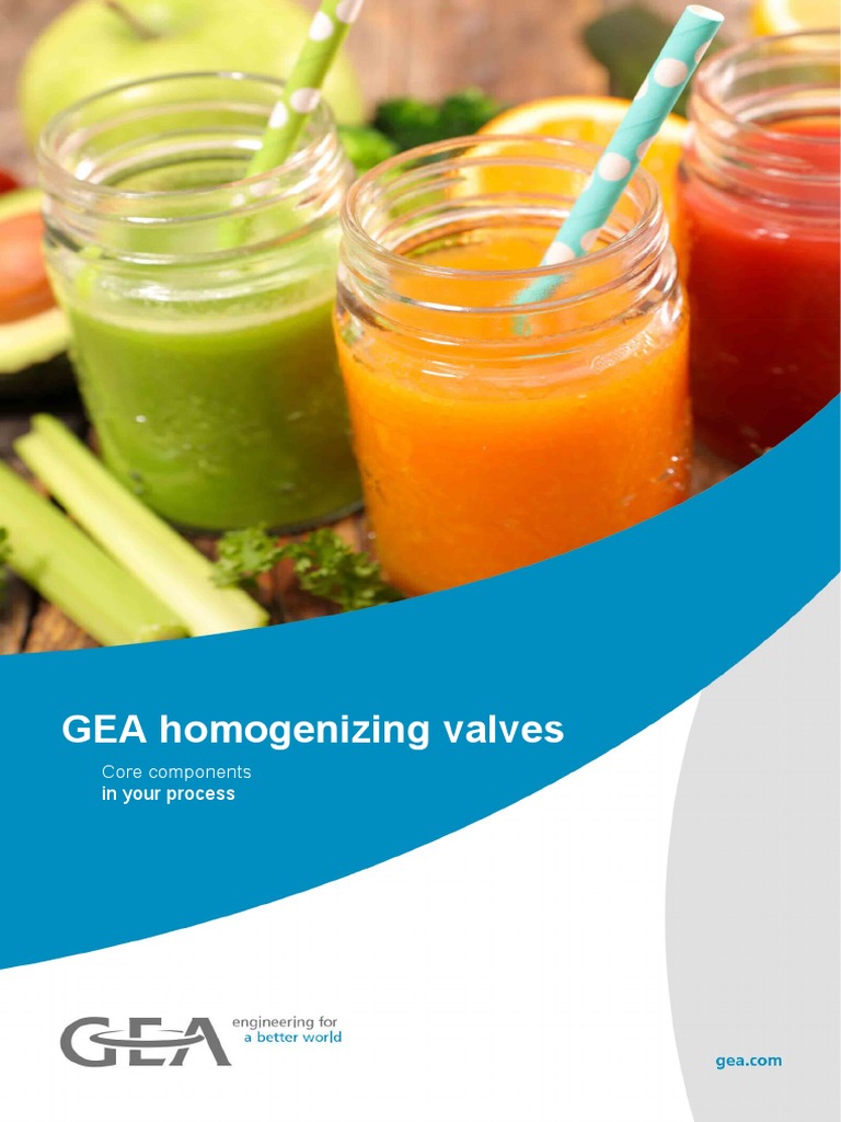 GEA Homogenizing Valves: in Your Process | PDF | Valve | Milk