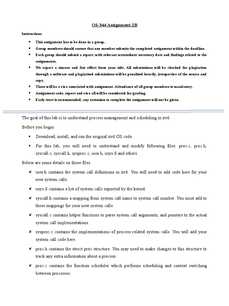 OS-344 Assignment-2B | Download Free PDF | Scheduling (Computing ...