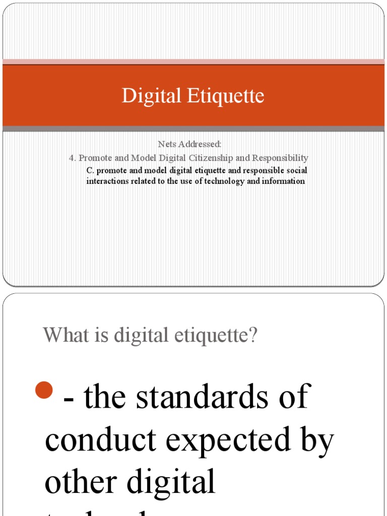 Digital Etiquette & Responsibility Guide | PDF | Social Science | Computers