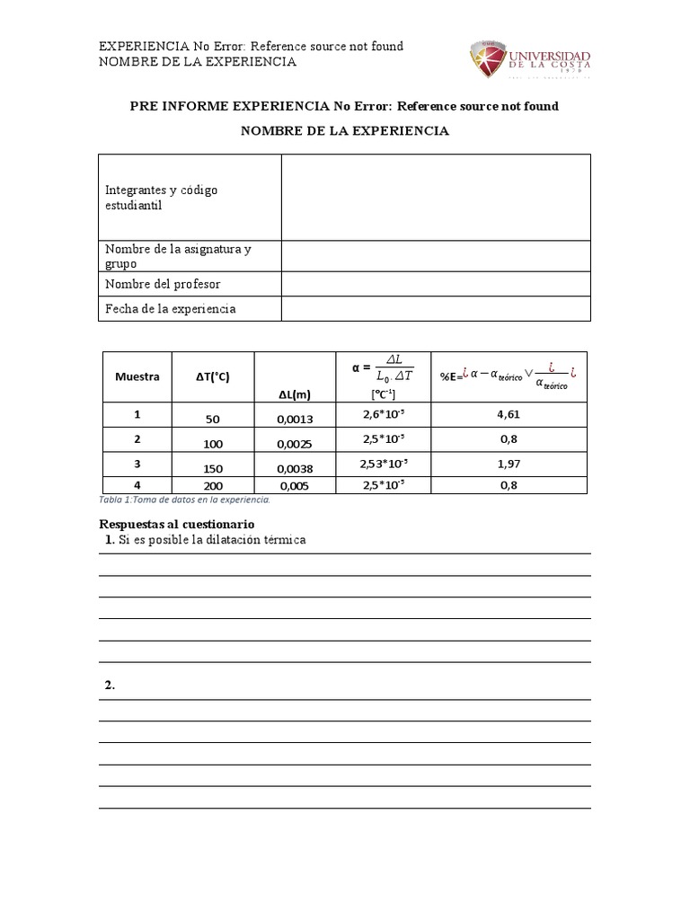 Formato Pre Informe | PDF
