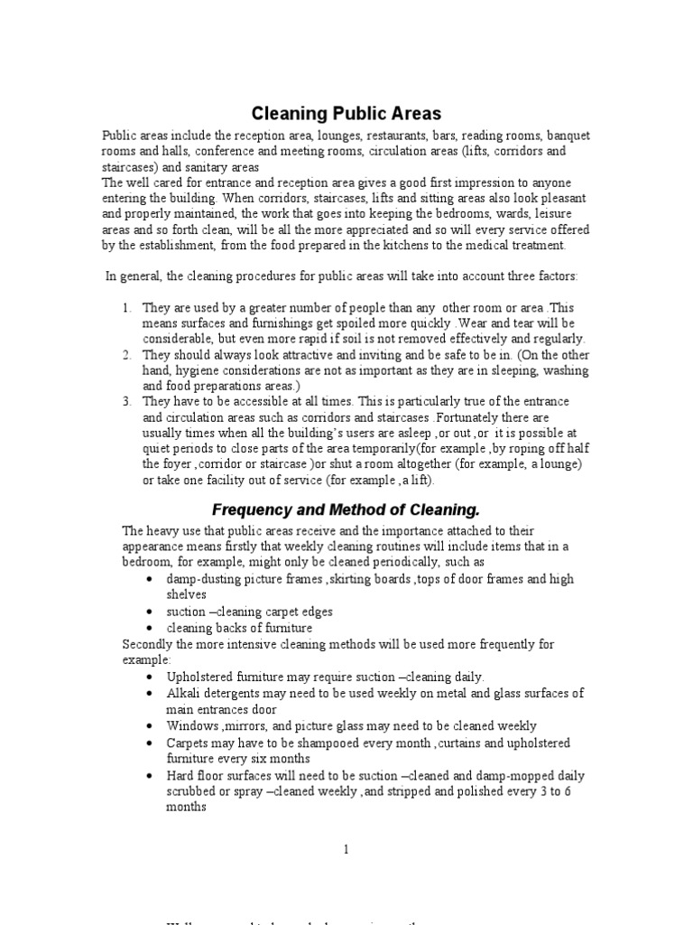 Maintaining Appearance and Hygiene in Public Areas: A Guide to ...