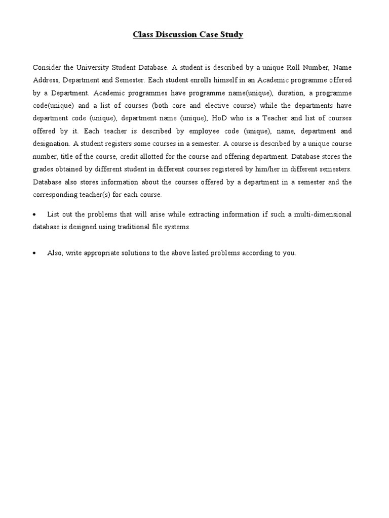 Case Study-Class Discussion | PDF