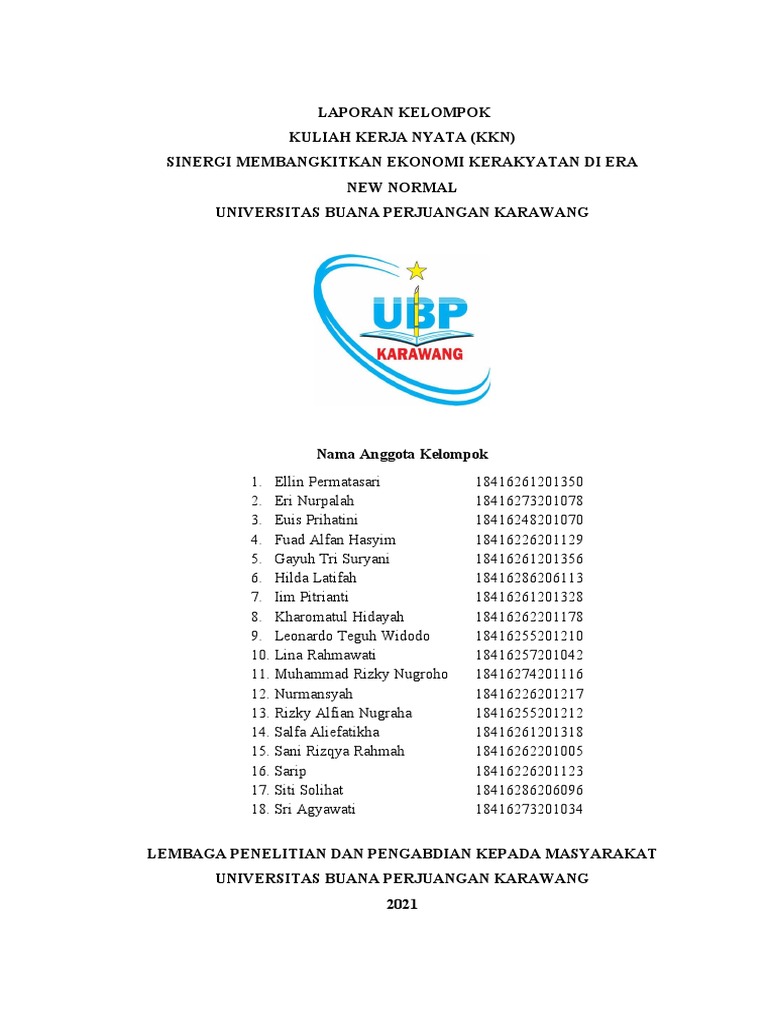 LAPORAN KELOMPOK KKN | PDF