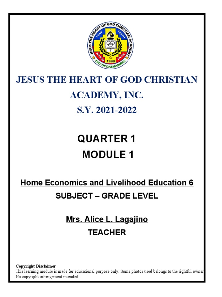 Hele 6 Module 1 (1st Quarter) | PDF | Partnership | Entrepreneurship