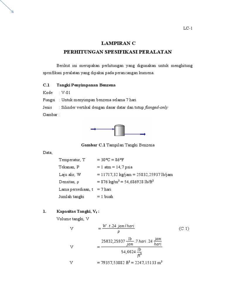 Lampiran C Spesifikasi Peralatan | PDF