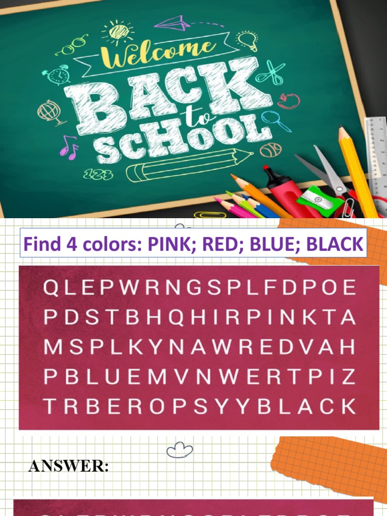 Unit 1 Back To School | PDF