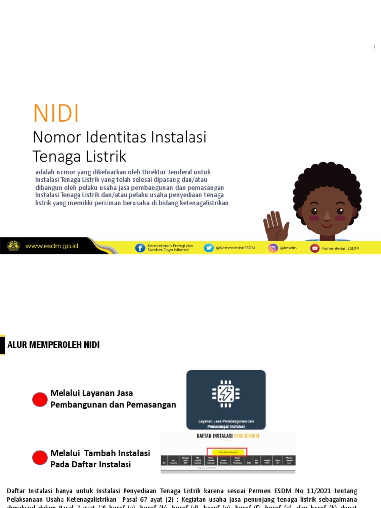 Tata Cara Permohonan NIDI Bagi Instalasi Penyediaan Tenaga Listrik ...