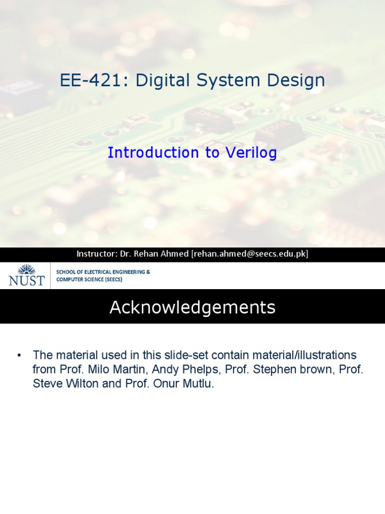 L02 Introduction To Verilog Download Free Pdf Hardware