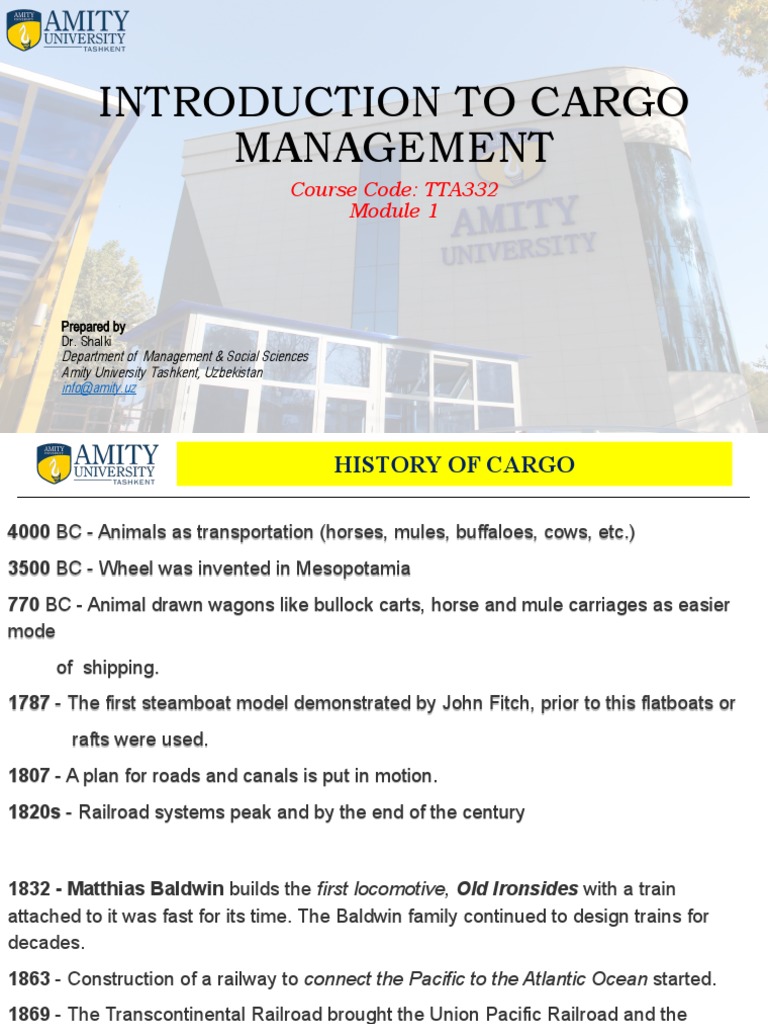 Introduction To Cargo Management: Course Code: TTA332 | PDF | Ships ...