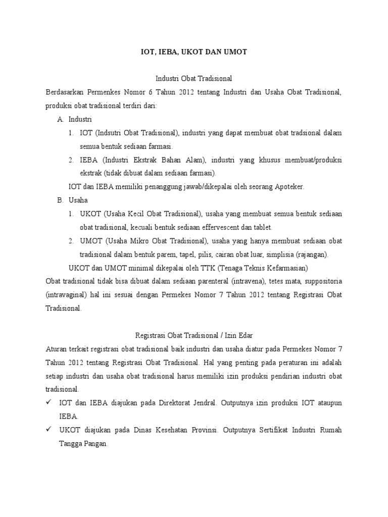 Iot, Ieba, Ukot Dan Umot | PDF